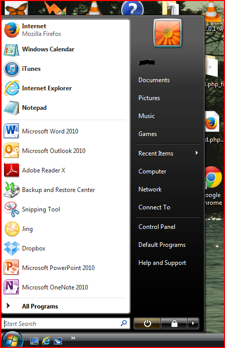 What Is This? Windows Basics: Windows 7® Start Menu View